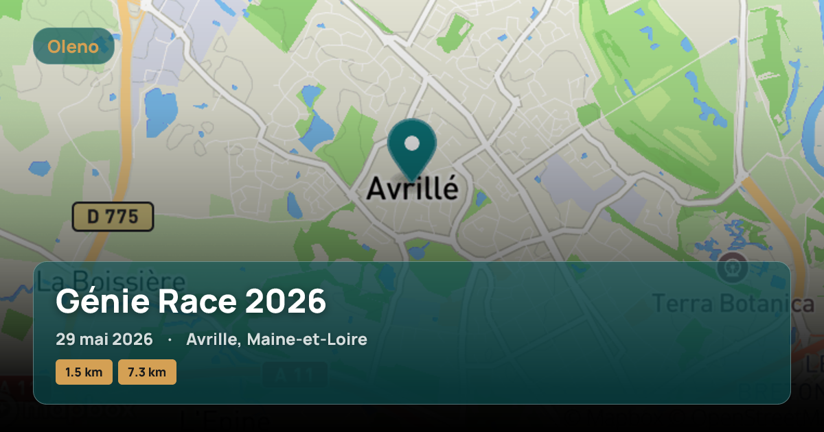 Génie Race 2026 - Avrille, Maine-et-Loire | Oleno